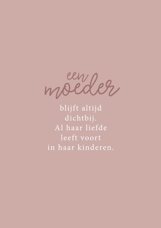 Verlies moeder - Rouw - Baaij Light Cards Webshop